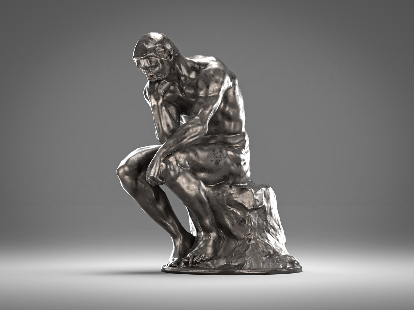 3D The Thinker Model - TurboSquid 2192291