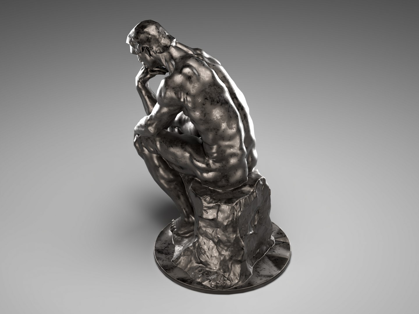 3D The Thinker Model - TurboSquid 2192291