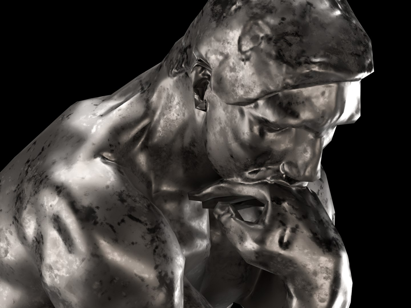 3D The Thinker Model - TurboSquid 2192291