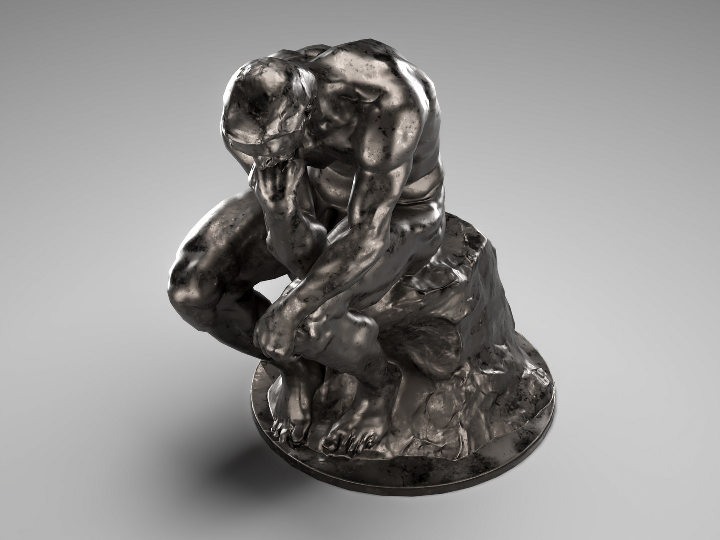 3D The Thinker Model - TurboSquid 2192291