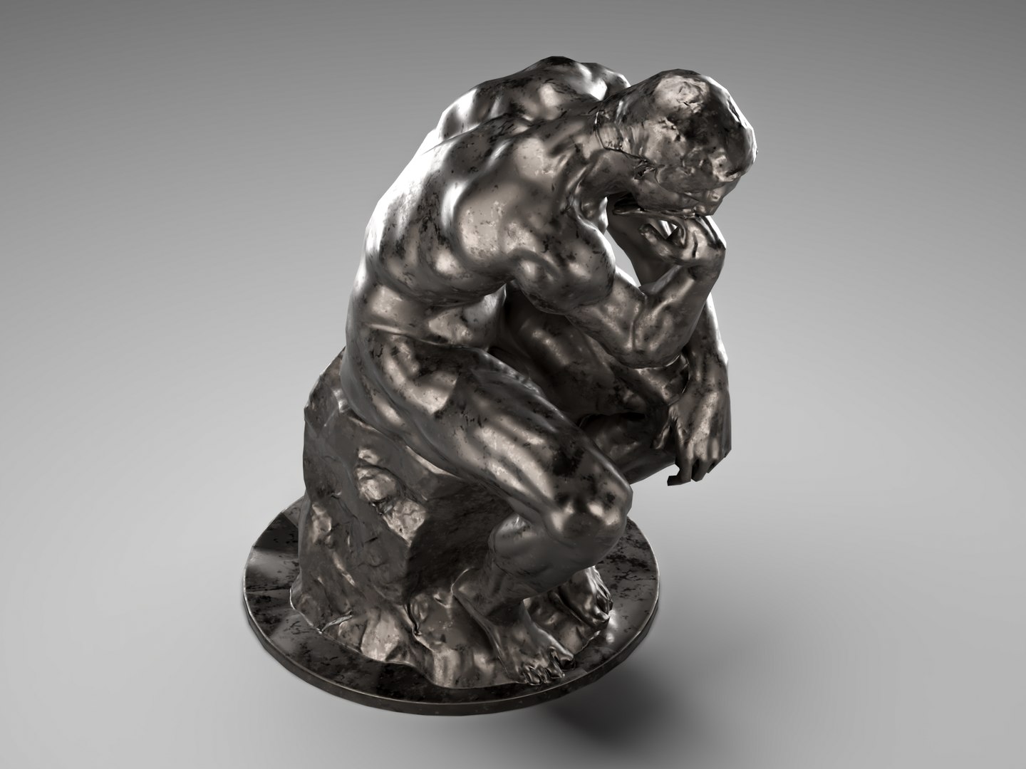 3D The Thinker Model - TurboSquid 2192291