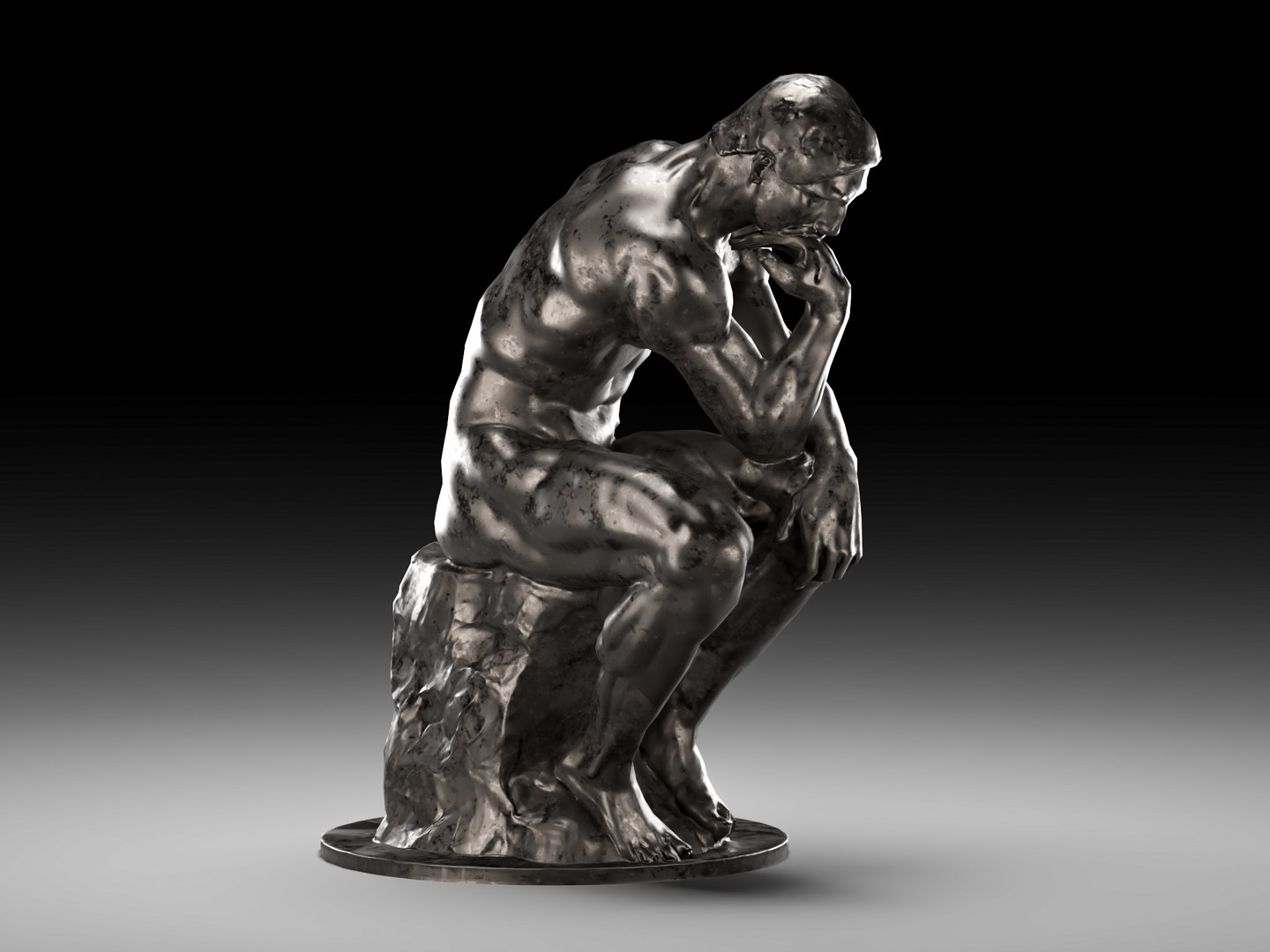 3D The Thinker Model - TurboSquid 2192291