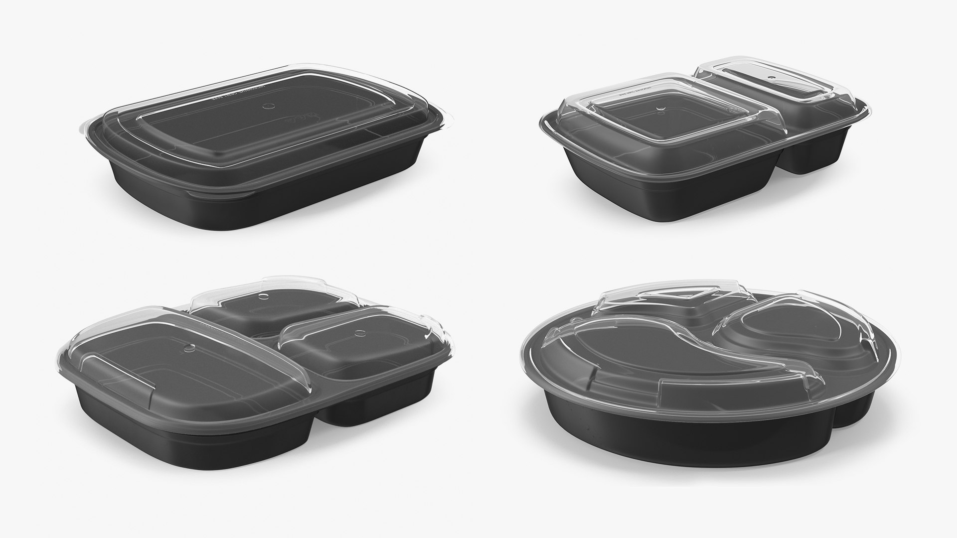 3D Plastic Food Containers with Clear Lid Collection 2 - TurboSquid 1997970