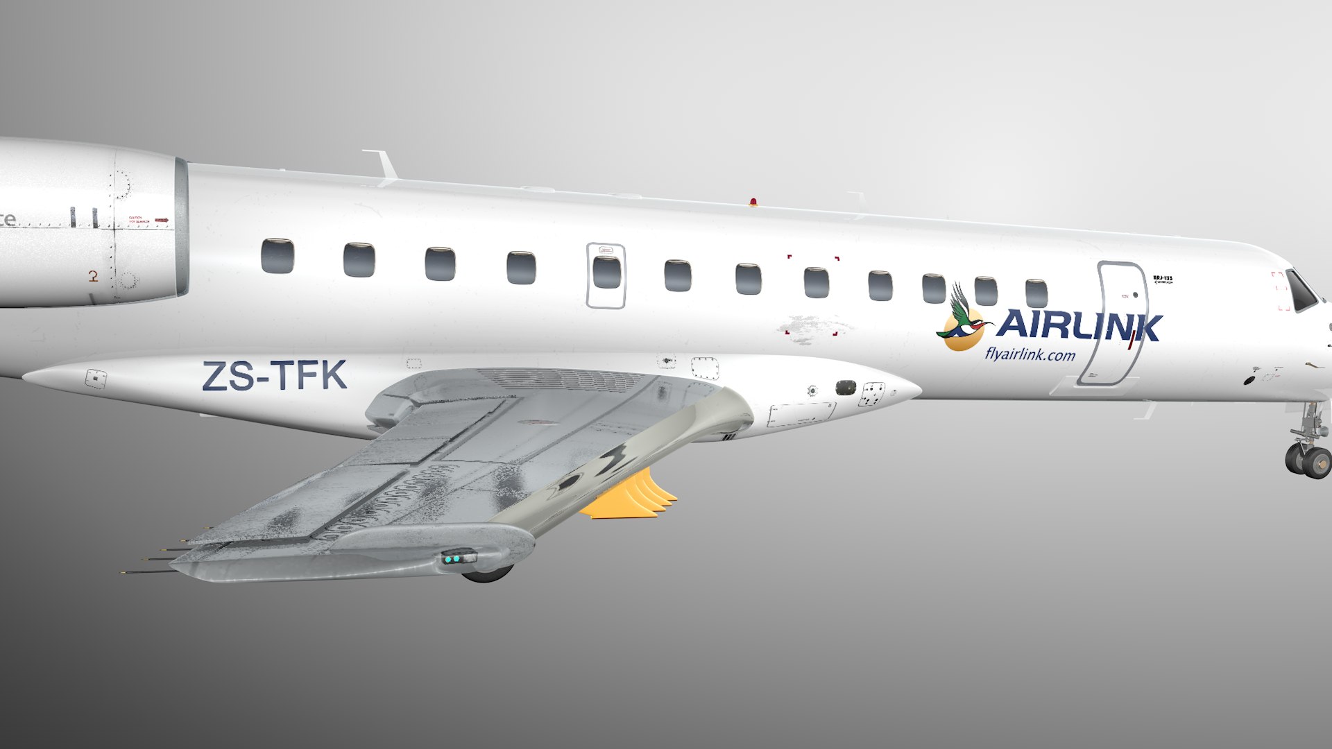 3D ZS-TFK Airlink Embraer ERJ-135LR L2326 Model - TurboSquid 2369280