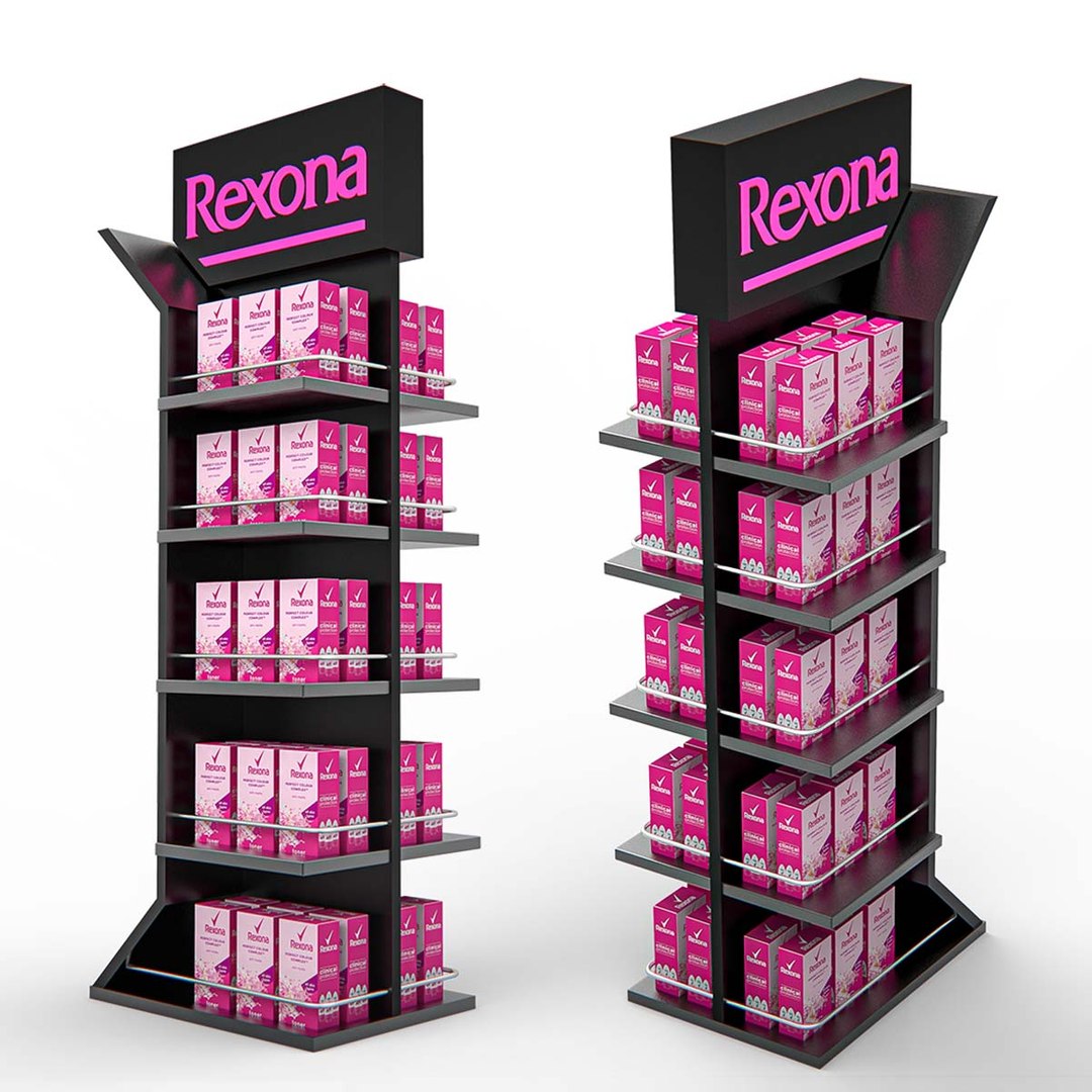 3D Display Shelving Rack - TurboSquid 2042972