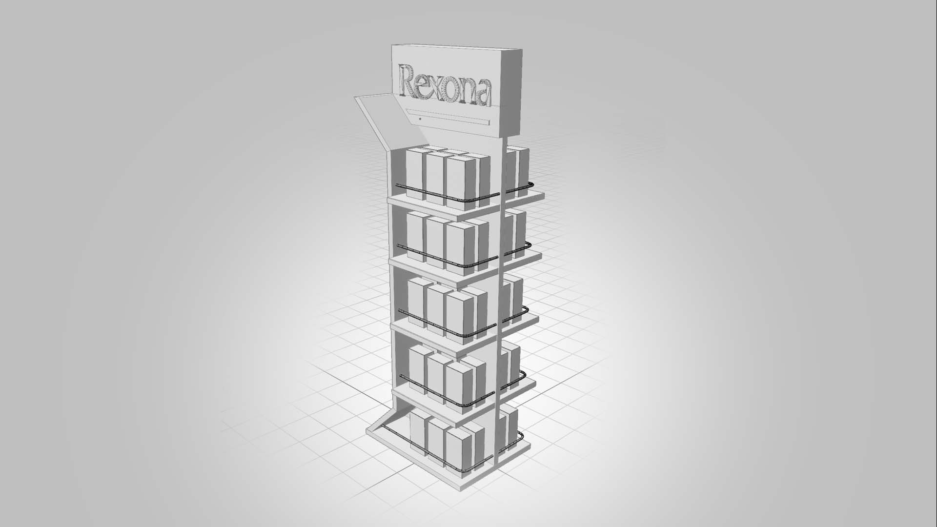 3D Display Shelving Rack - TurboSquid 2042972