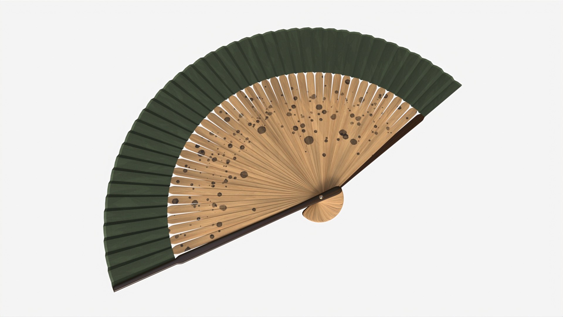 Japanese Bamboo Folding Hand Fan 3D model - TurboSquid 2096022