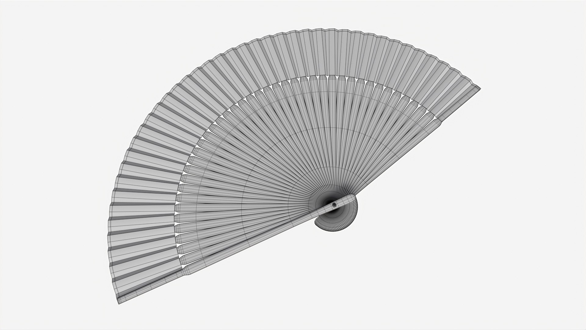 Japanese Bamboo Folding Hand Fan 3D model - TurboSquid 2096022