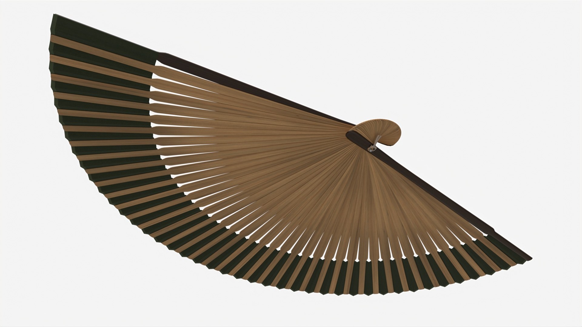 Japanese Bamboo Folding Hand Fan 3D model - TurboSquid 2096022