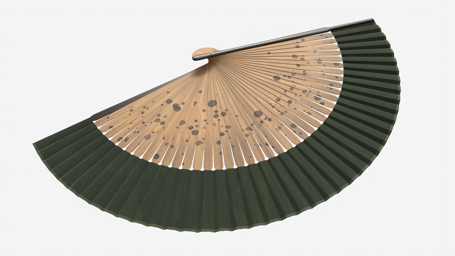 Japanese Bamboo Folding Hand Fan 3D model - TurboSquid 2096022