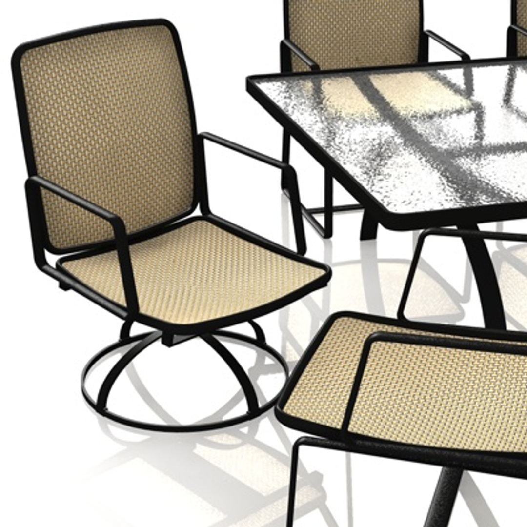 3d pool patio furniture swivel model