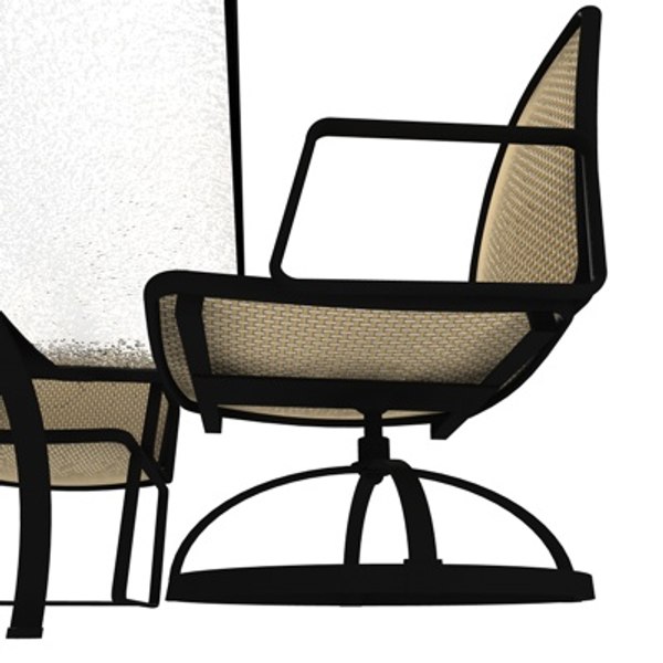 3d pool patio furniture swivel model