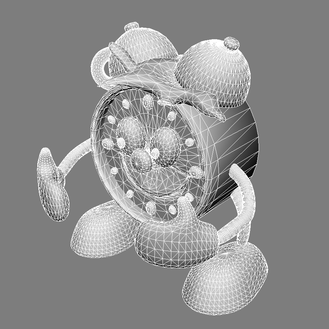 3d smiling clock model