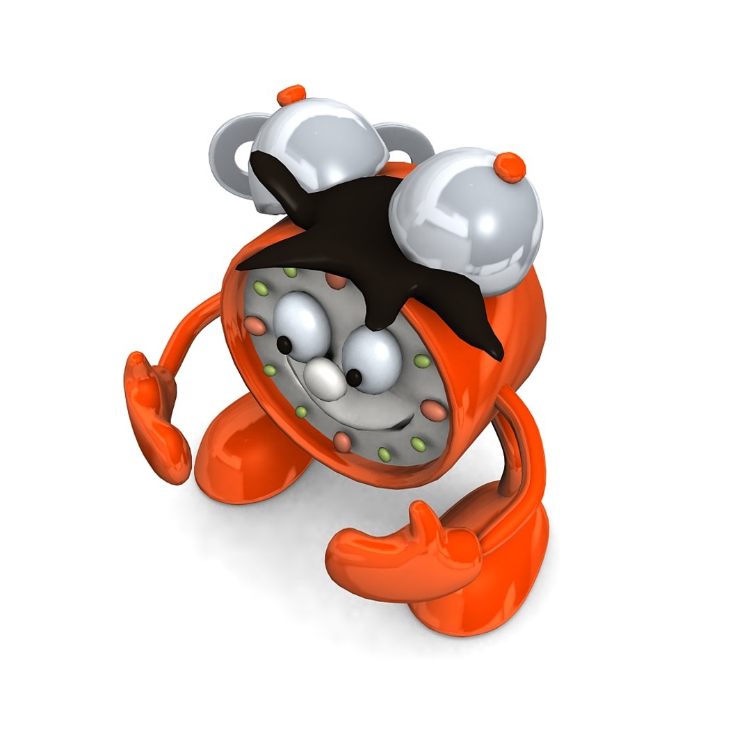 3d smiling clock model