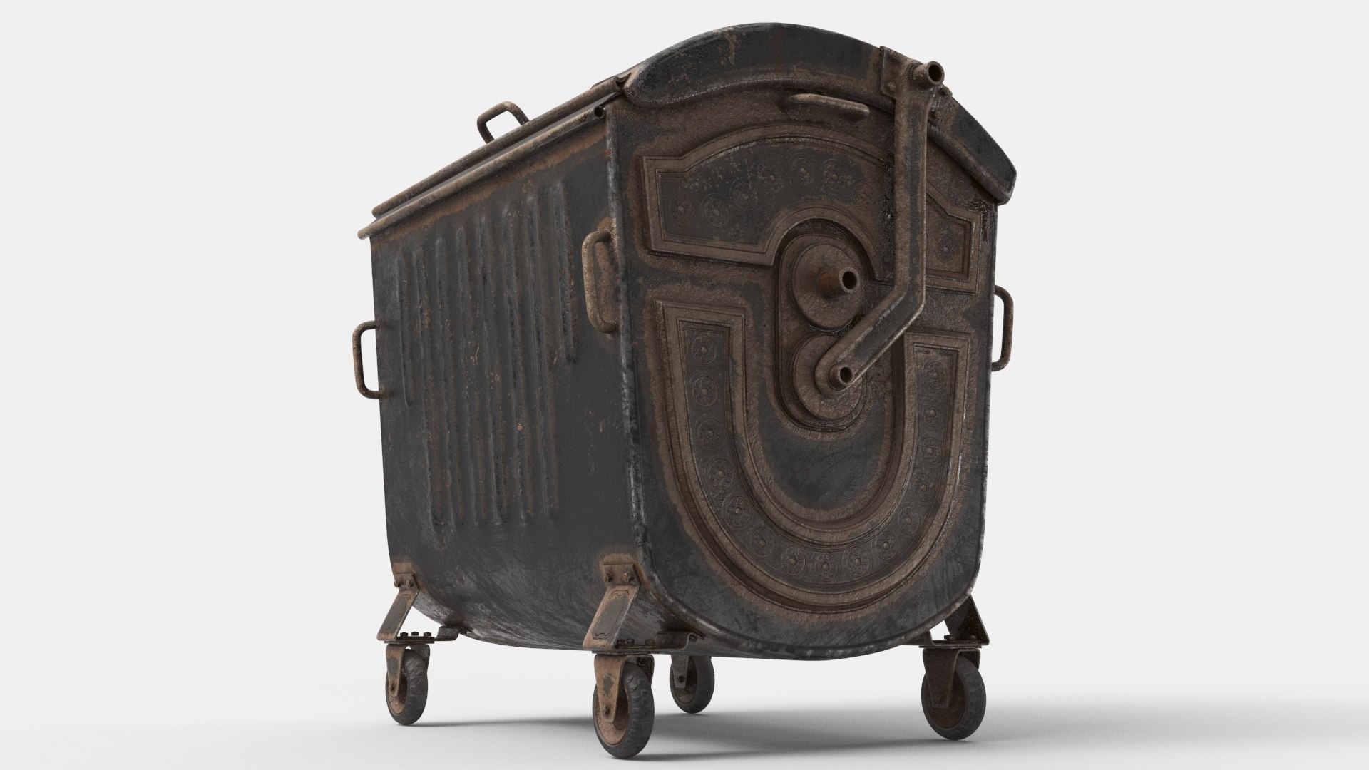 Metal Garbage Container Iron - PBR 3D - TurboSquid 2163133