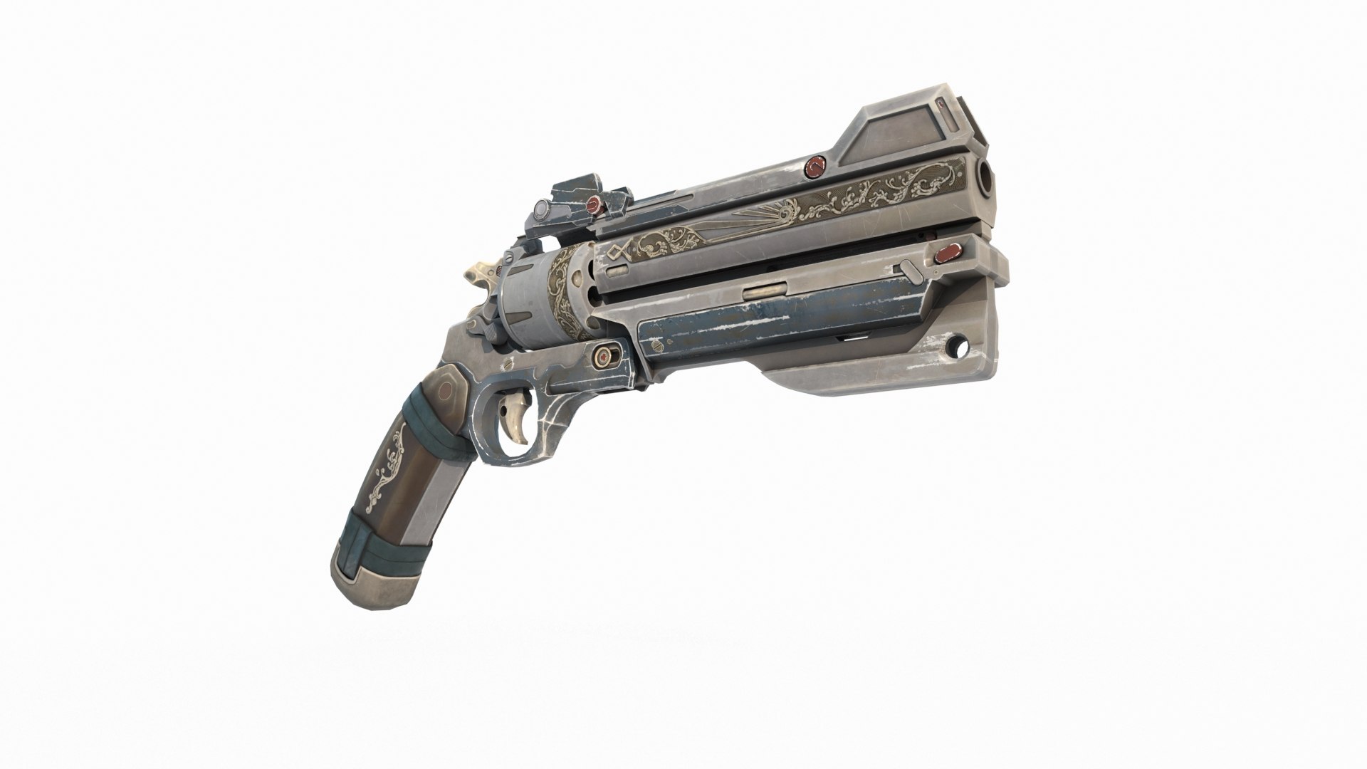 Luxury Retro Revolver 3D - TurboSquid 2349134