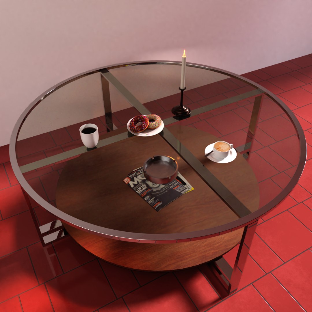 Free 3D Model Table Glass Realistic - TurboSquid 1409658