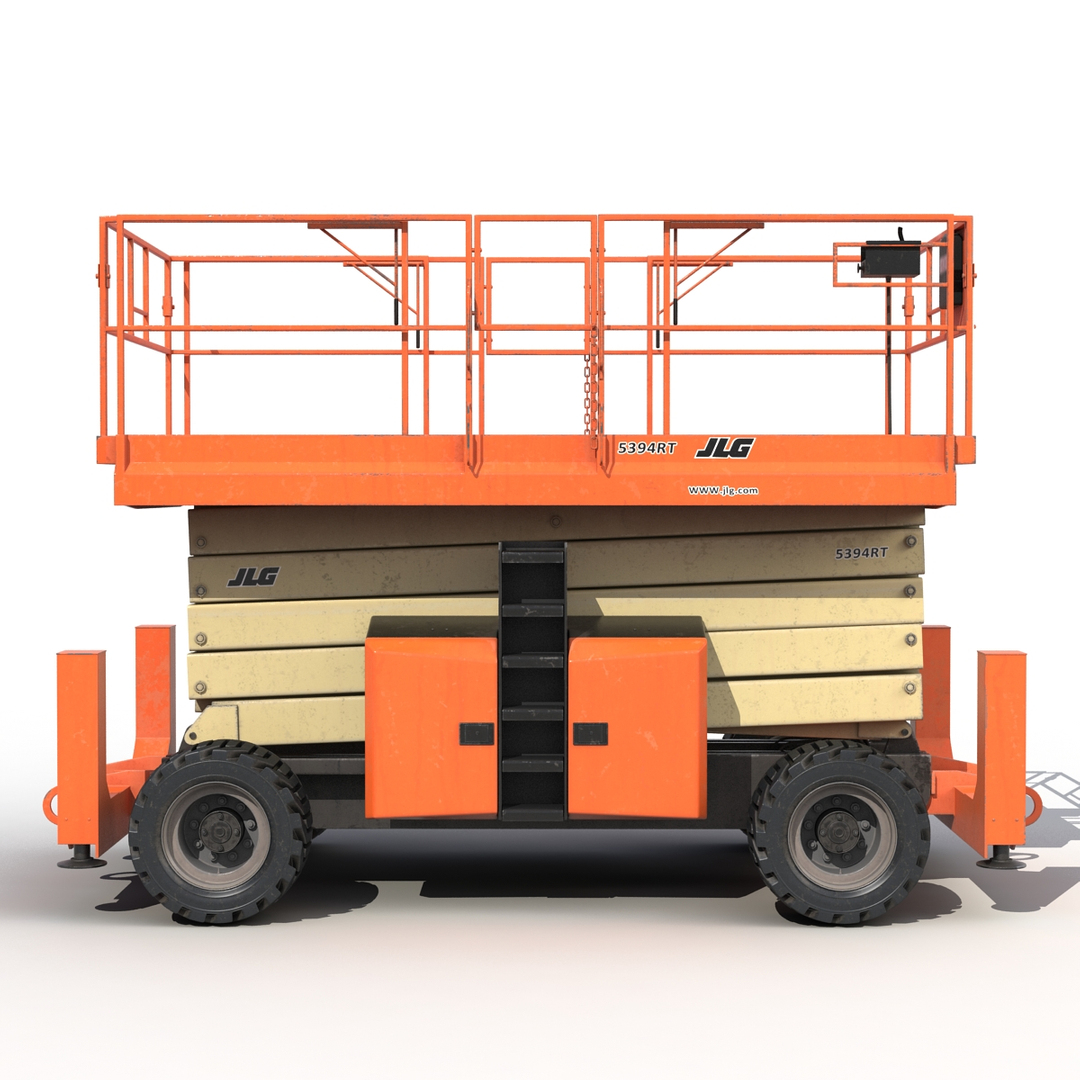 3d model of engine powered scissor lift