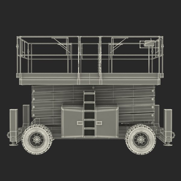 3d model of engine powered scissor lift