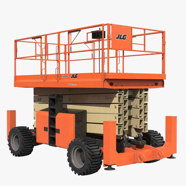3d model of engine powered scissor lift
