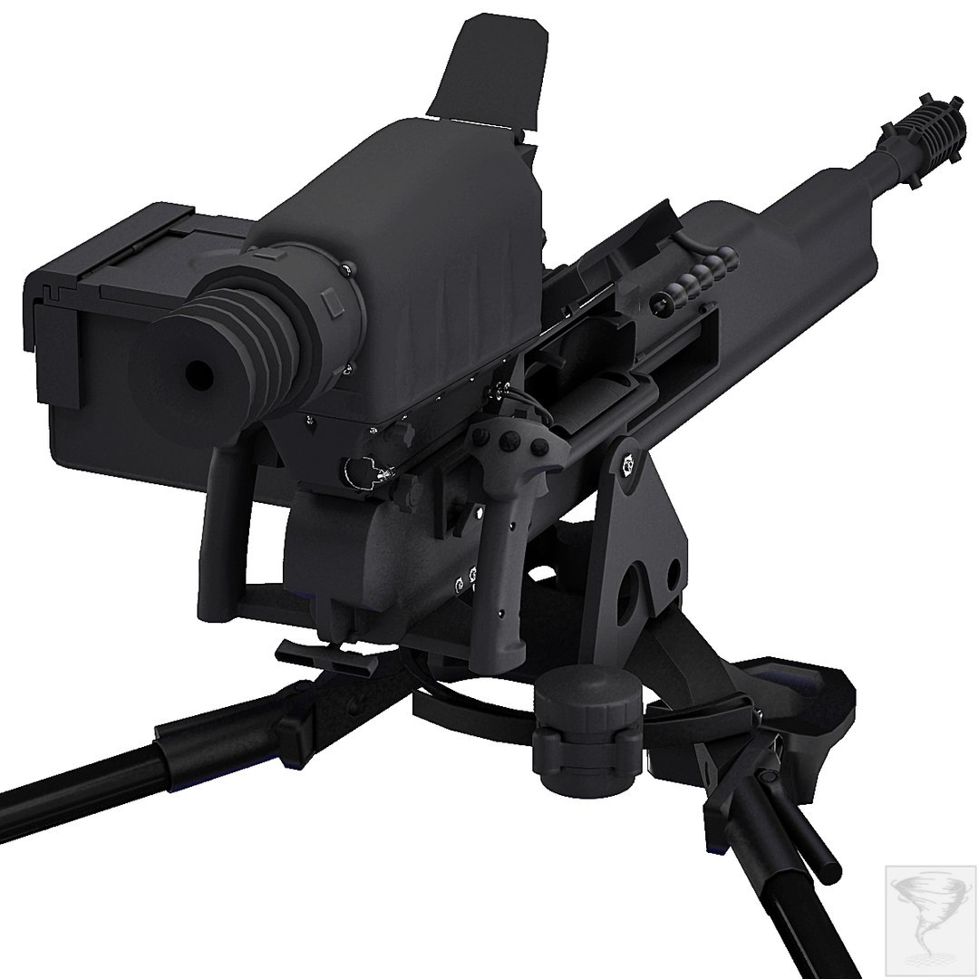 Xm307 Machine Gun 3d Max
