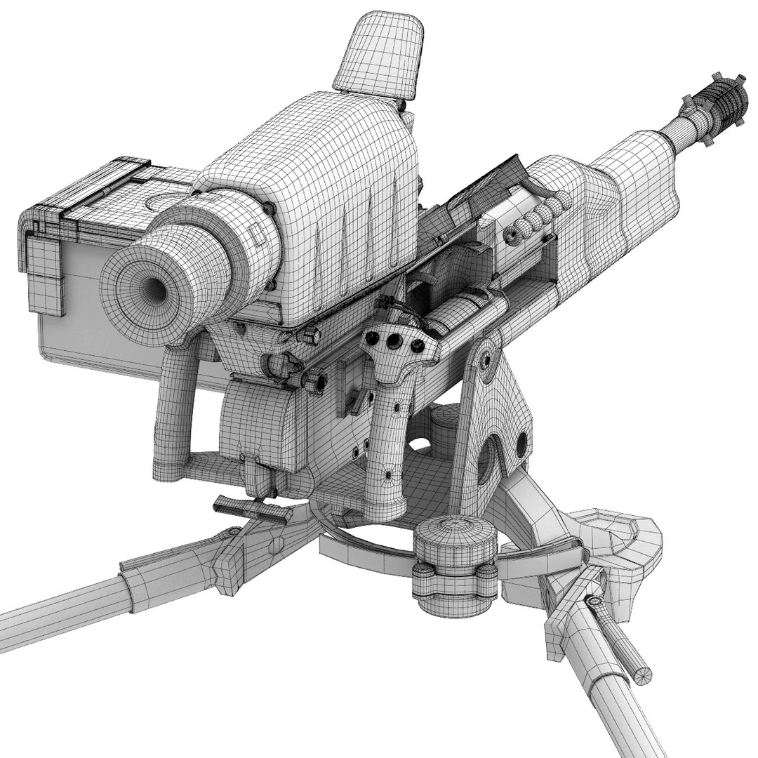 Xm307 Machine Gun 3d Max