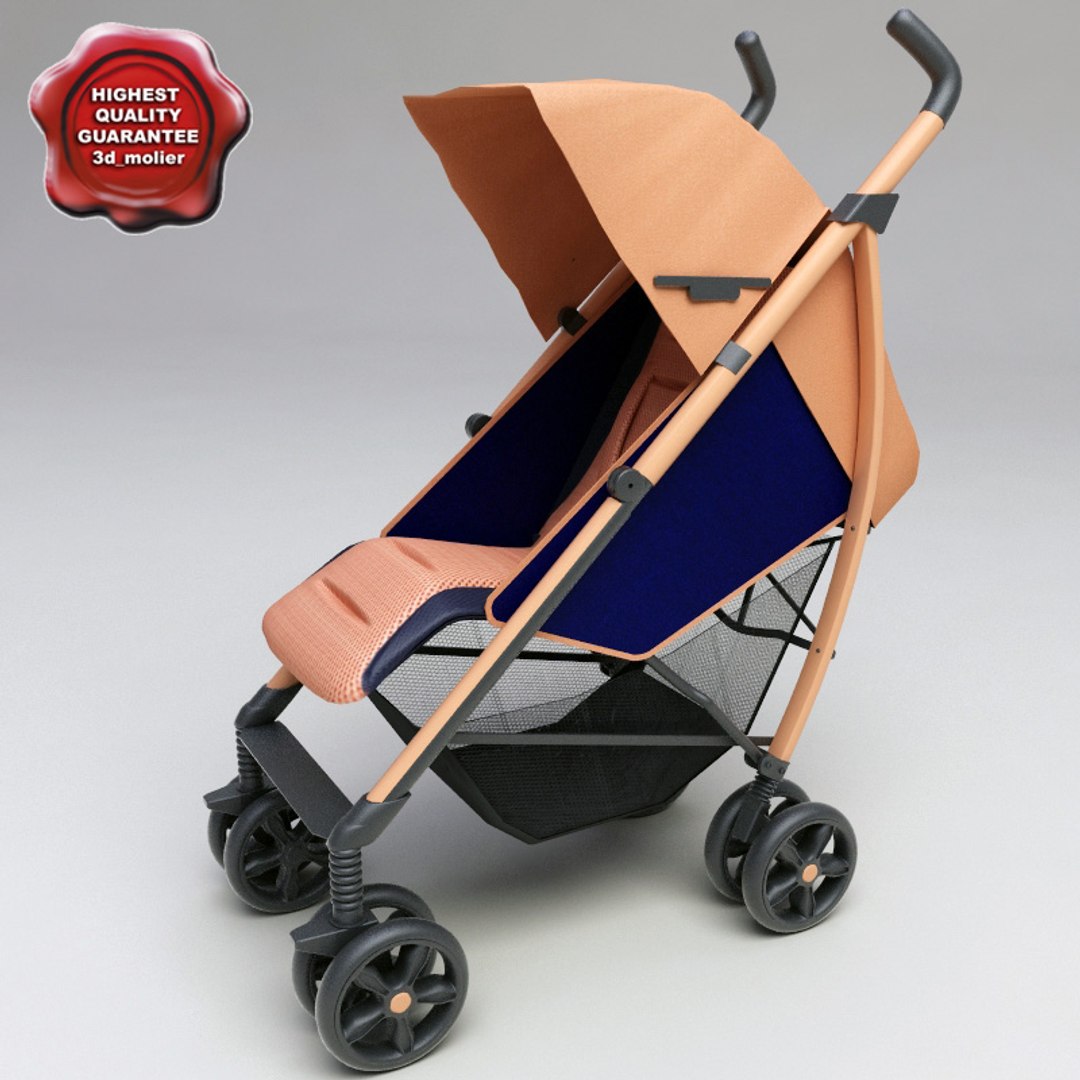 3d Baby Stroller Model