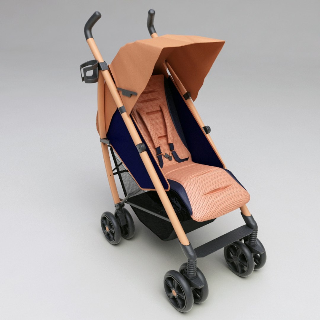 3d Baby Stroller Model