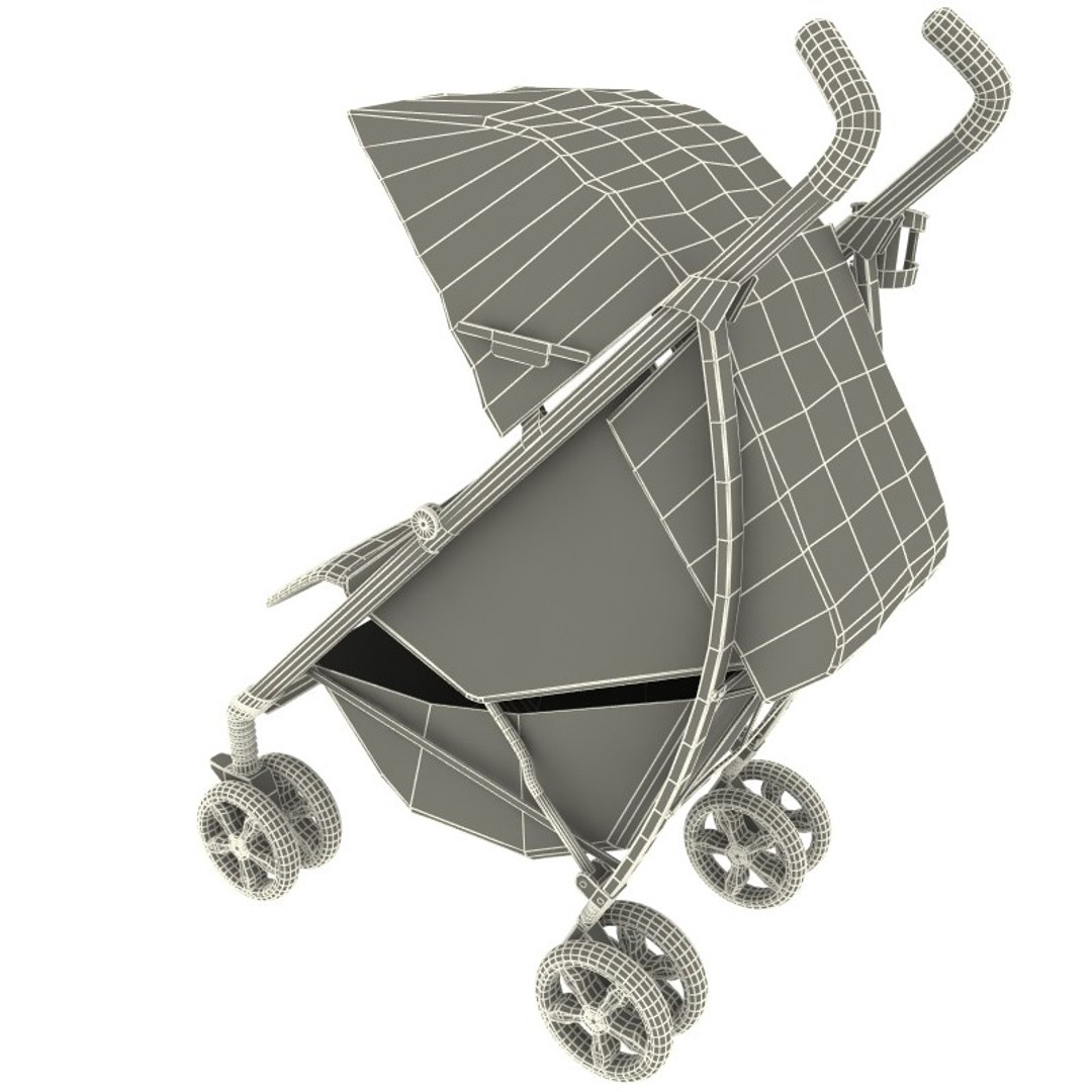 3d Baby Stroller Model