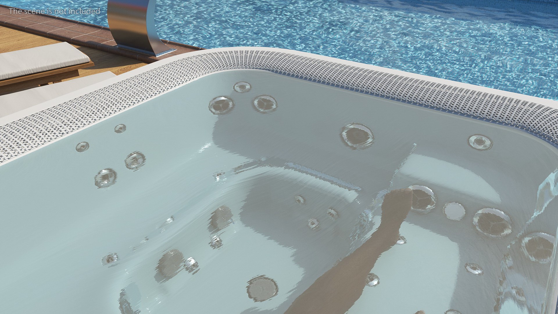 3D African American Man in Jacuzzi Virtus Hot Tub Rigged model ...