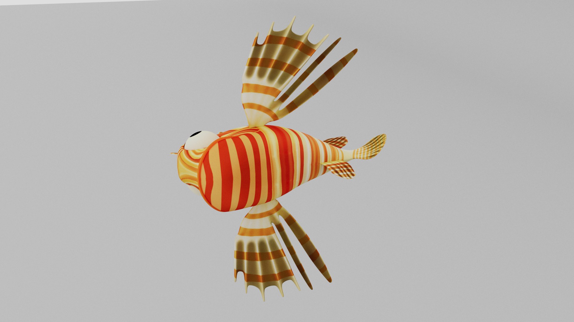 Lion Fish Cartoon Animate 3D Model - TurboSquid 2362335
