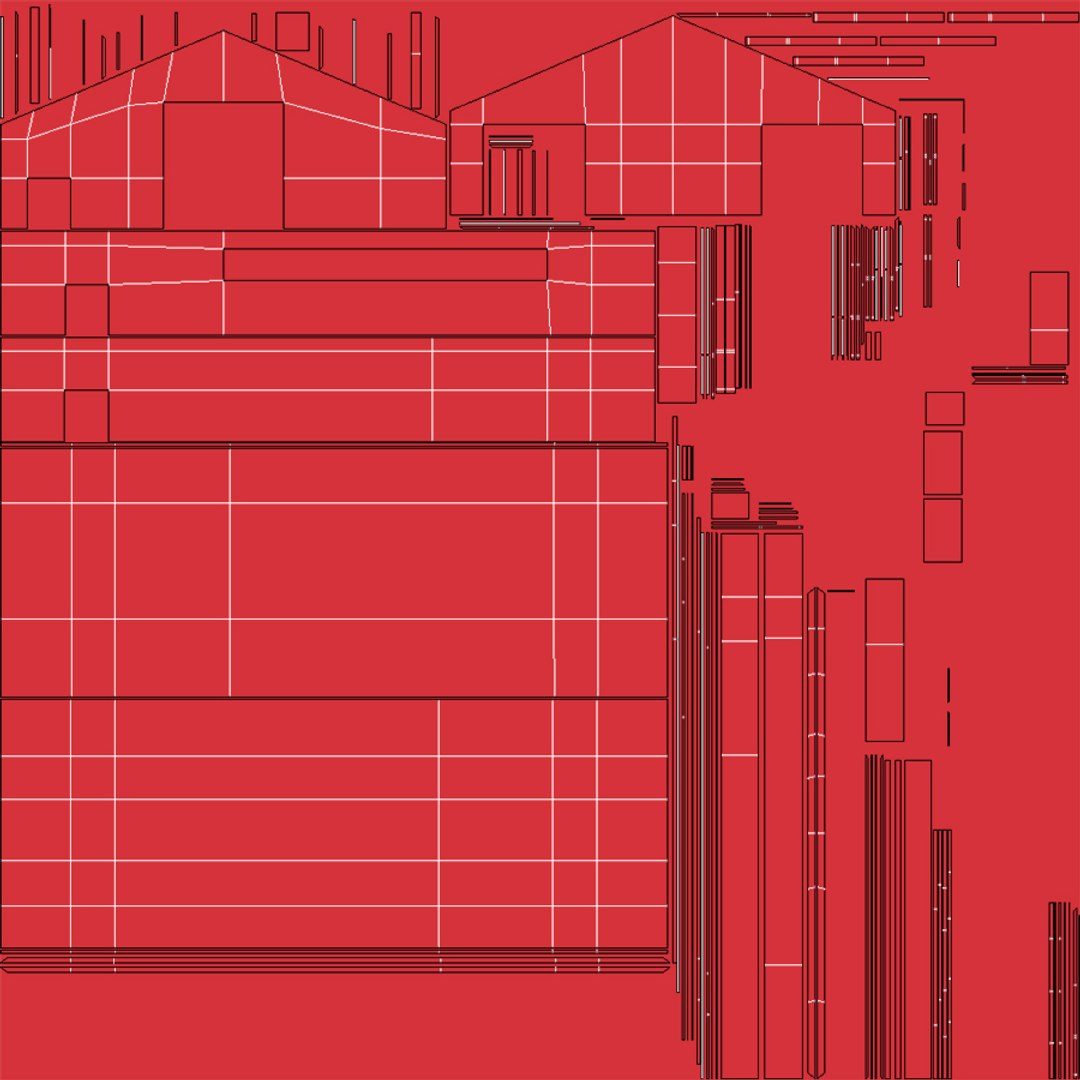 Red Industrial Building Model - TurboSquid 2157451