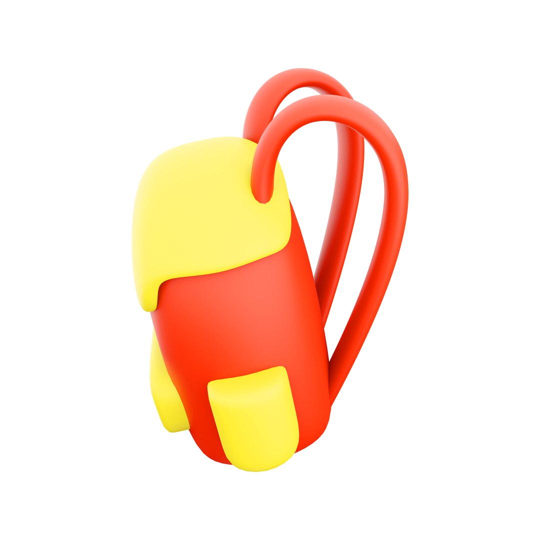 Red School Backpack Icon 3D Model - TurboSquid 2066067