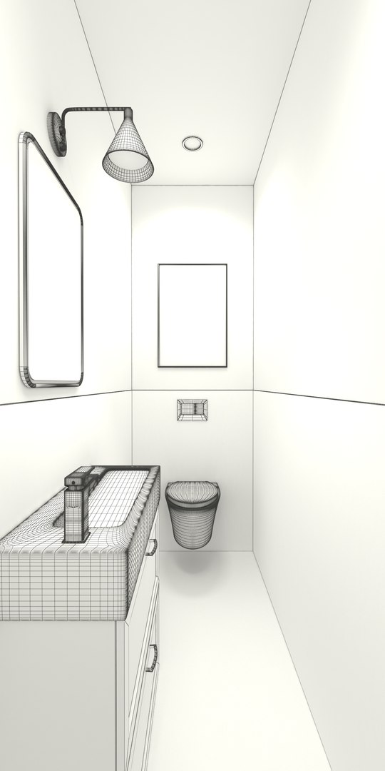 Powder Room 3D Model - TurboSquid 1236385