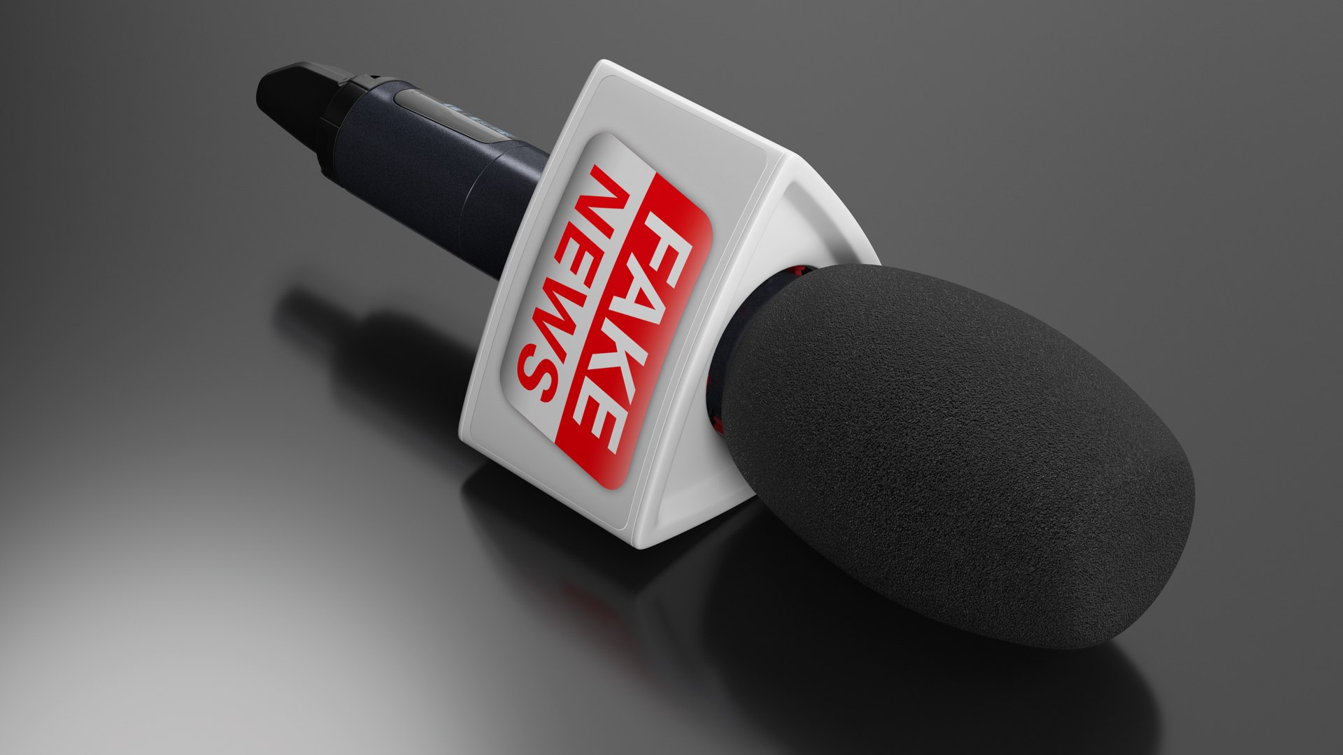 Fake News Handheld Microphone Triangular 3D model - TurboSquid 2169052