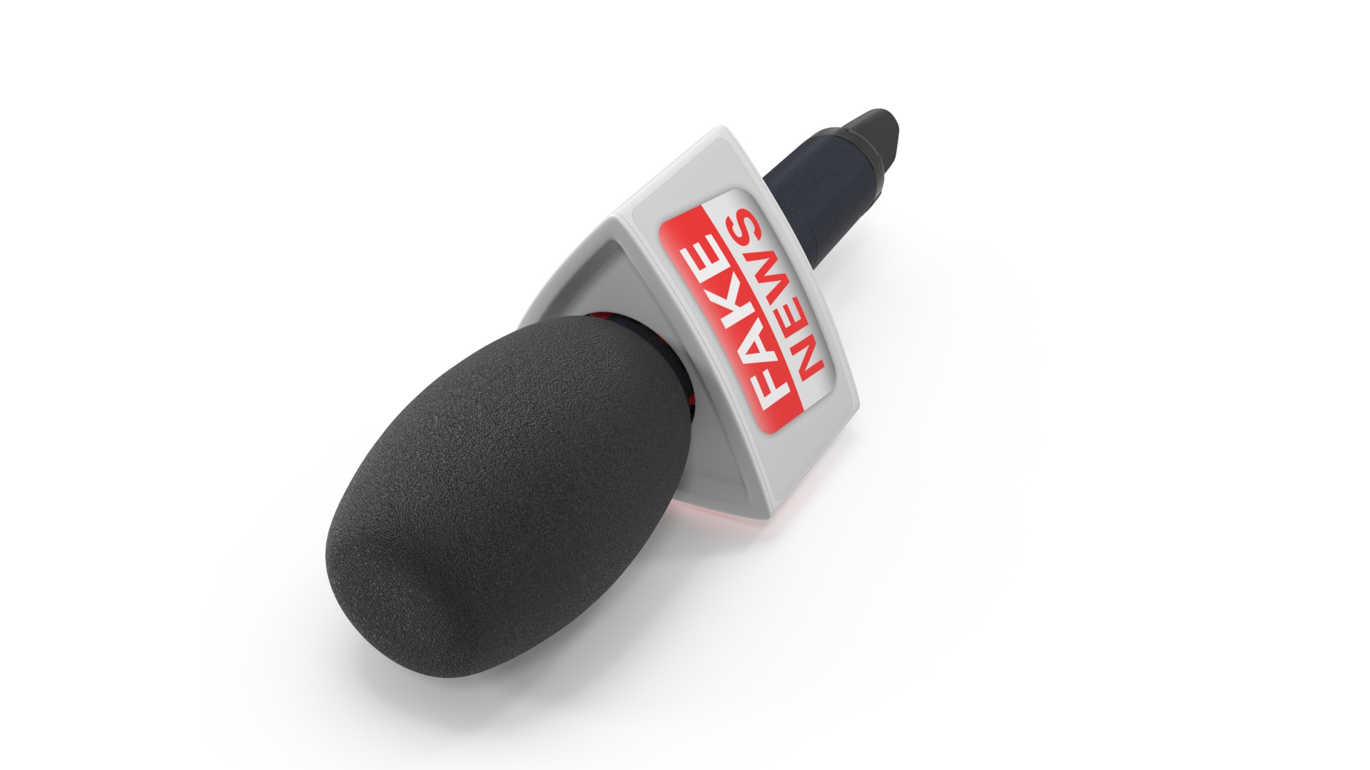 Fake News Handheld Microphone Triangular 3D model - TurboSquid 2169052