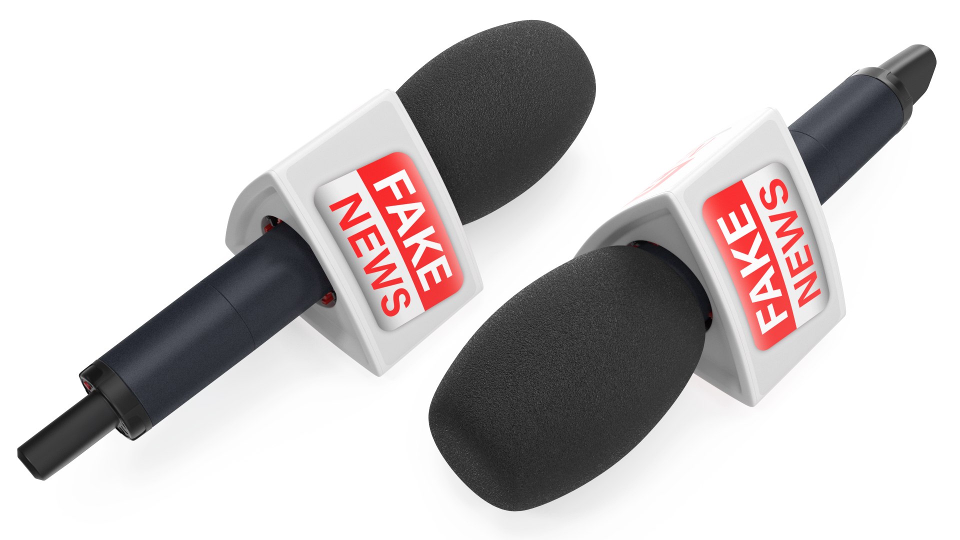 Fake News Handheld Microphone Triangular 3D model - TurboSquid 2169052
