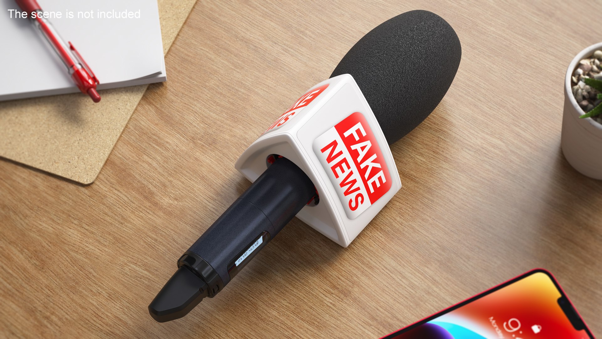 Fake News Handheld Microphone Triangular 3D model - TurboSquid 2169052