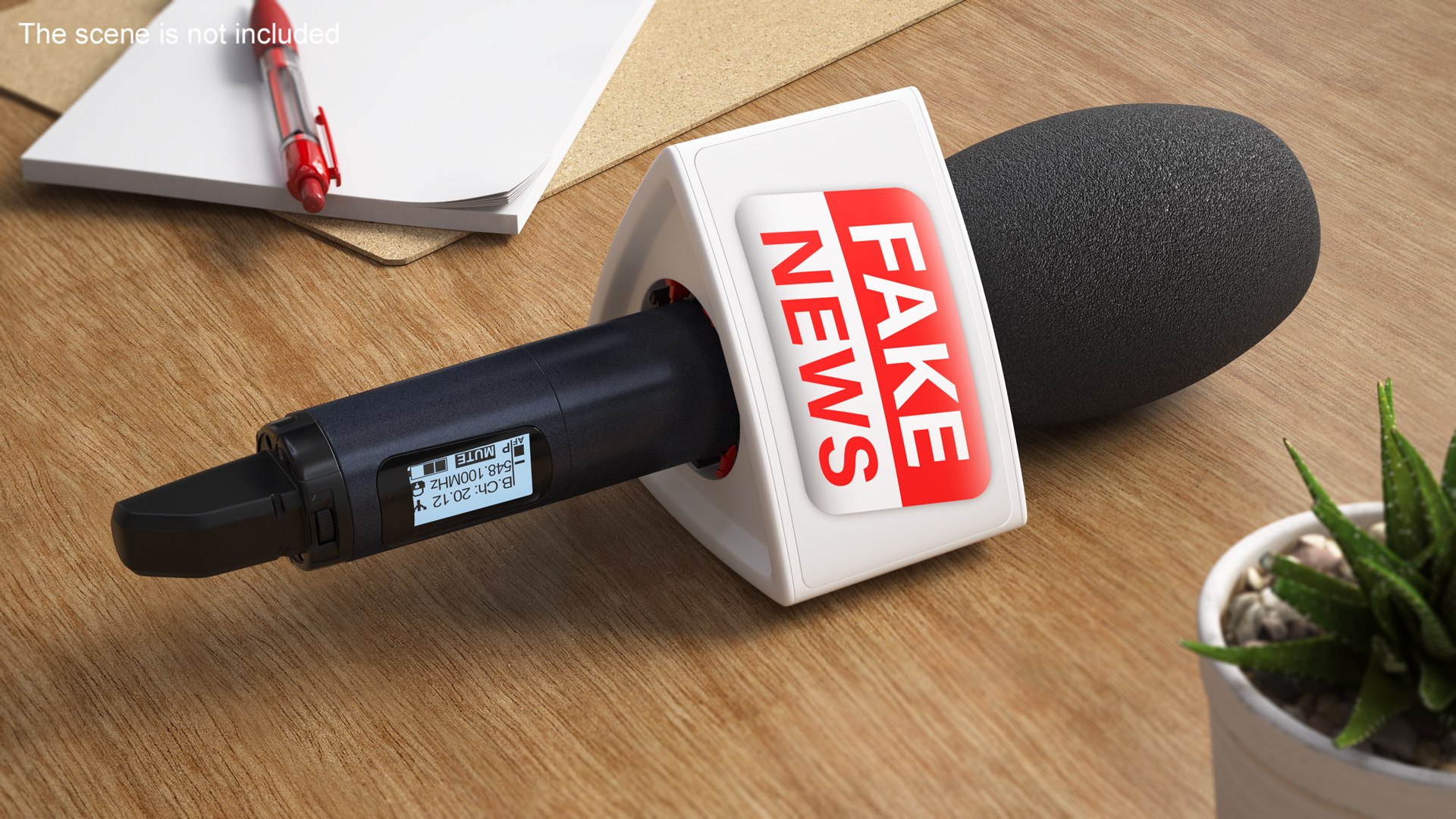 Fake News Handheld Microphone Triangular 3D model - TurboSquid 2169052