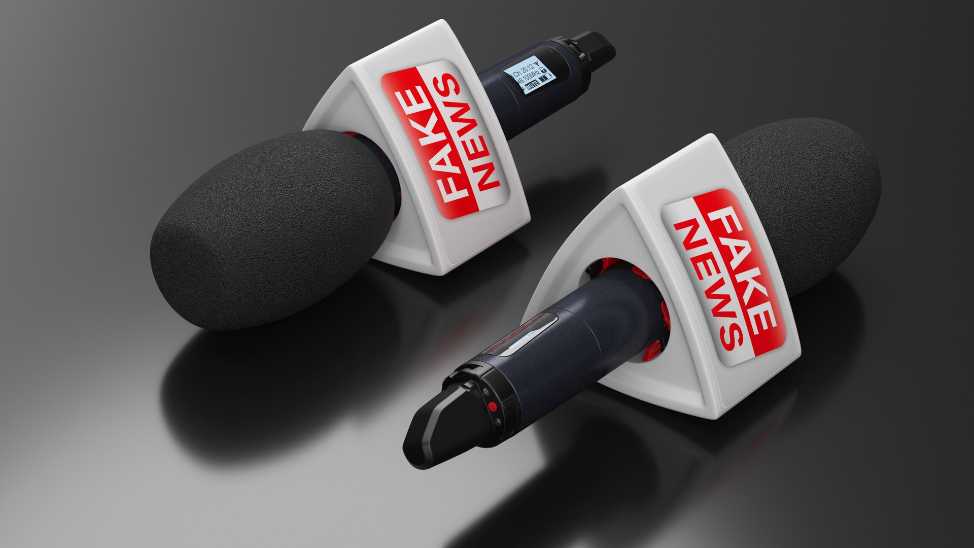 Fake News Handheld Microphone Triangular 3D model - TurboSquid 2169052