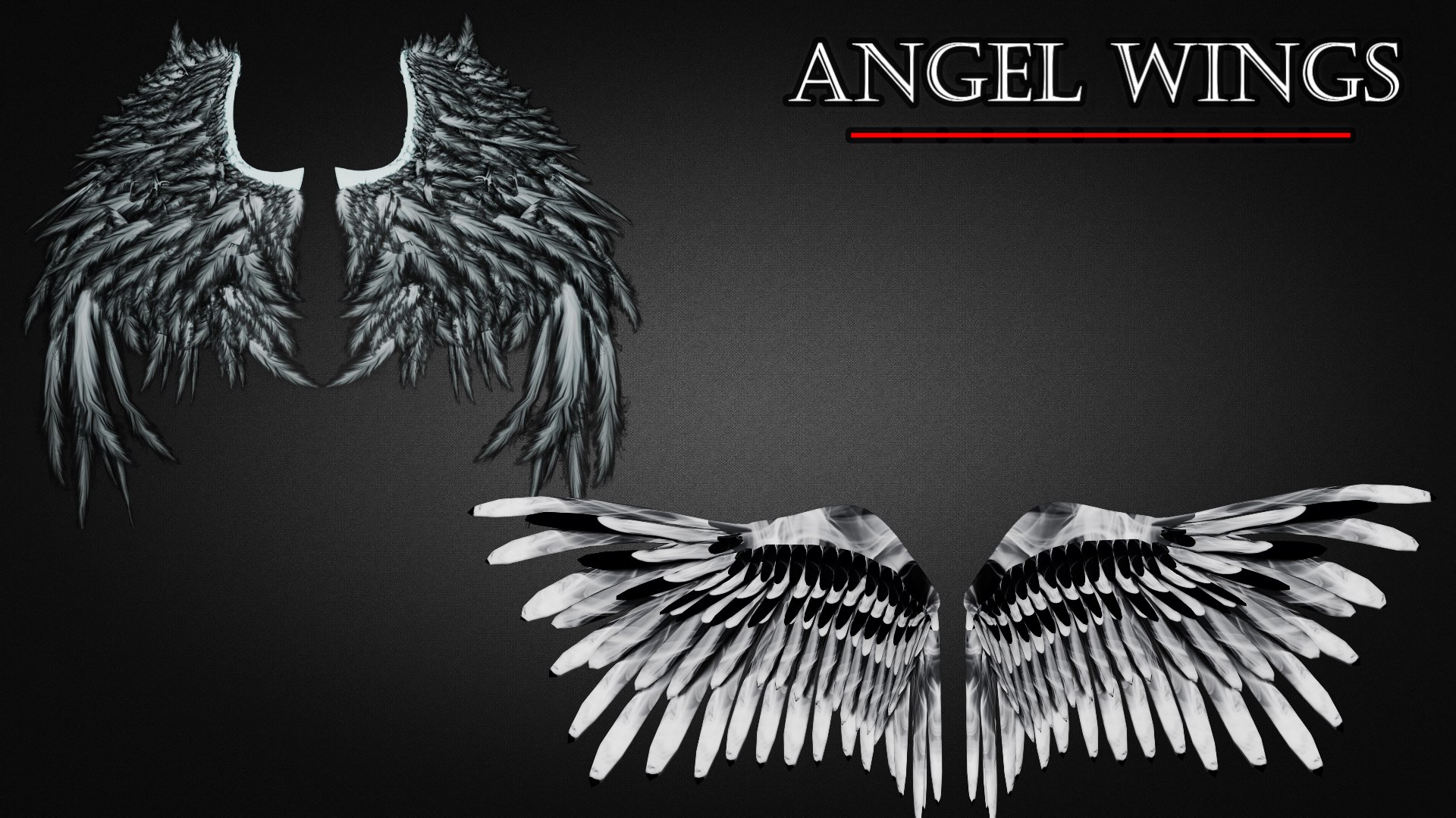 Angel Wings TWO models model - TurboSquid 1812476