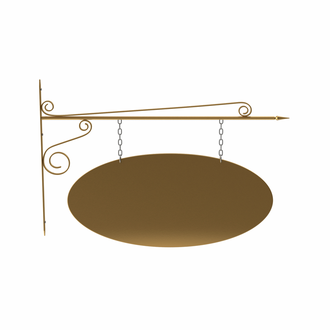 3D Model Gold Street Sign - TurboSquid 2114243