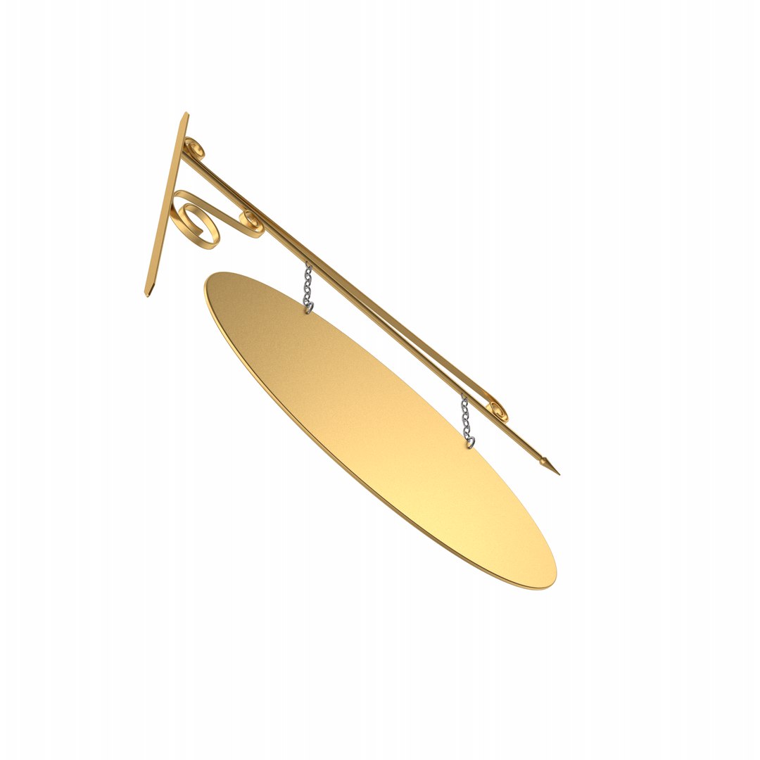3D Model Gold Street Sign - TurboSquid 2114243