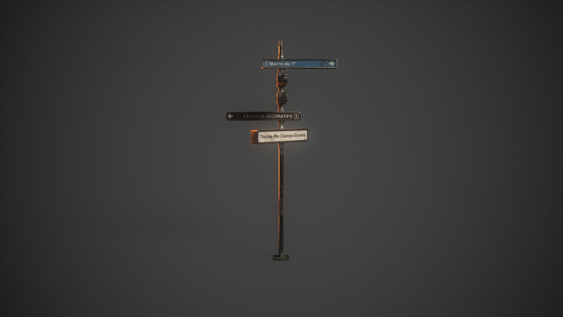 Directional Signage 3D Model - TurboSquid 2349996