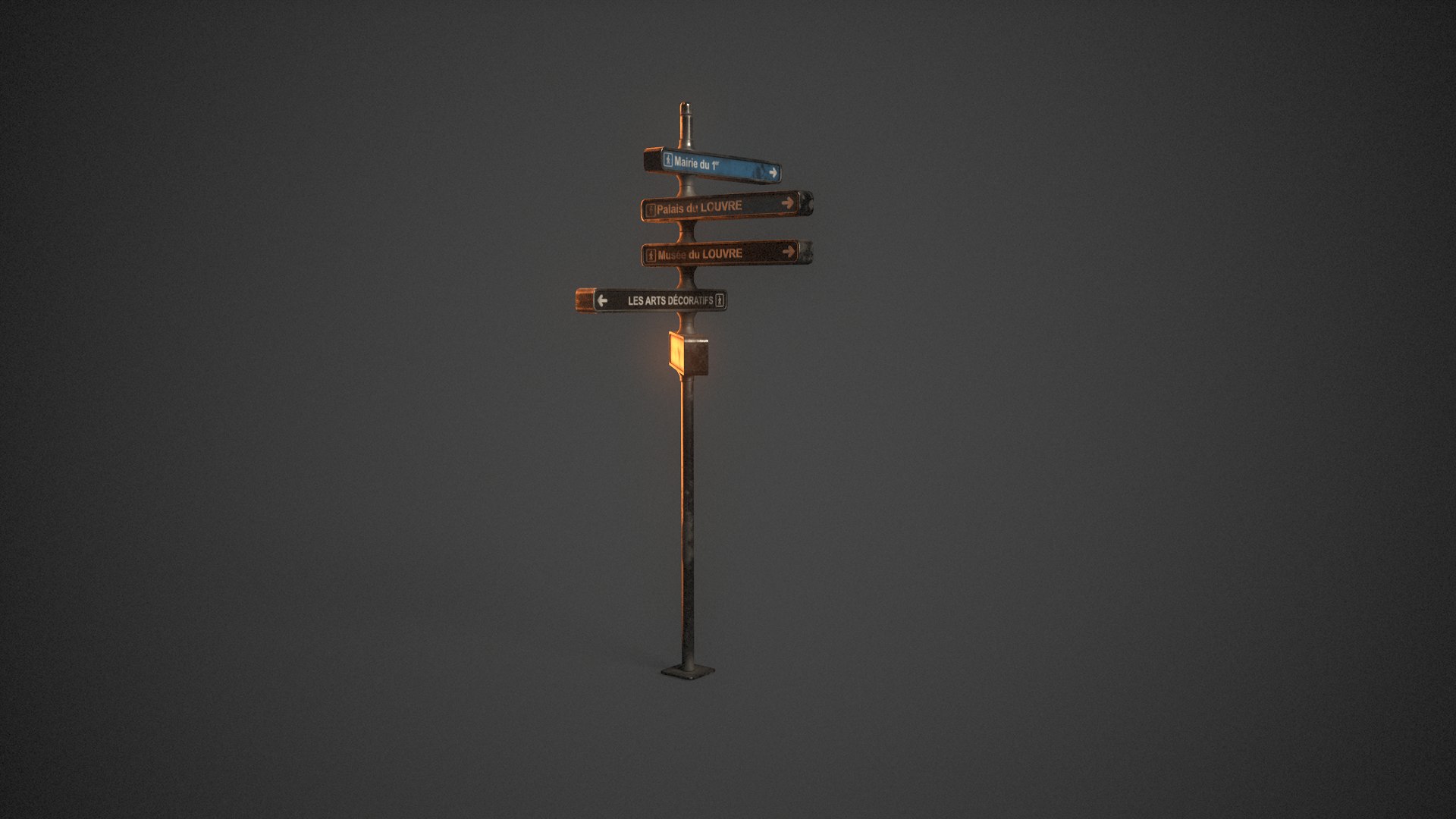 Directional Signage 3D Model - TurboSquid 2349996