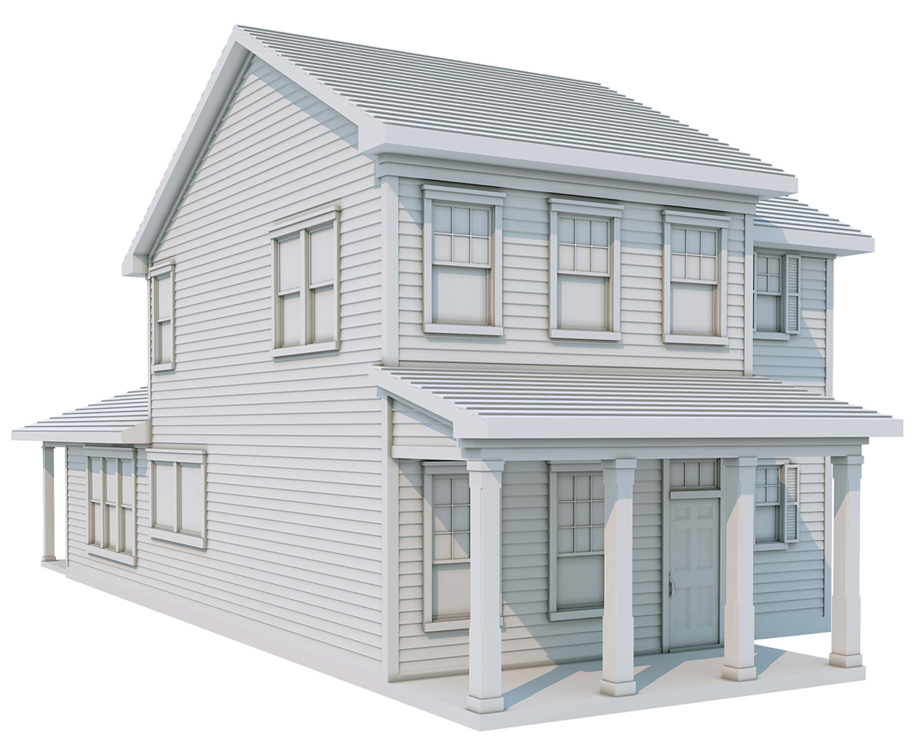 3d home roof model