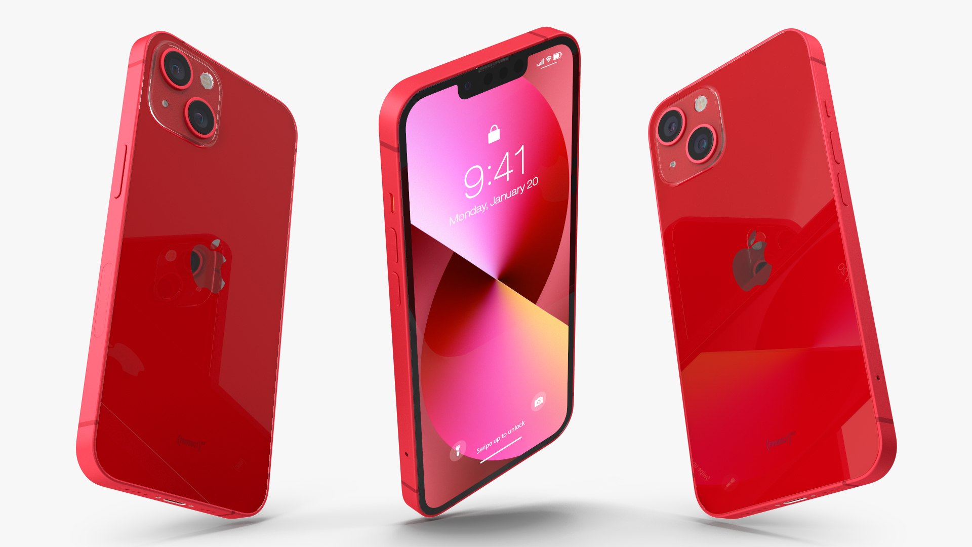 Red Apple IPhone 13 Model - TurboSquid 1827183