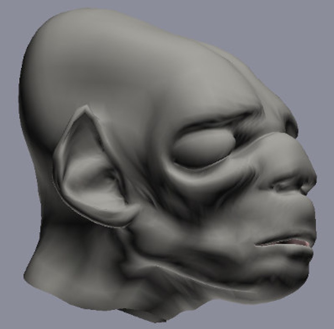 troll creature head 3d max