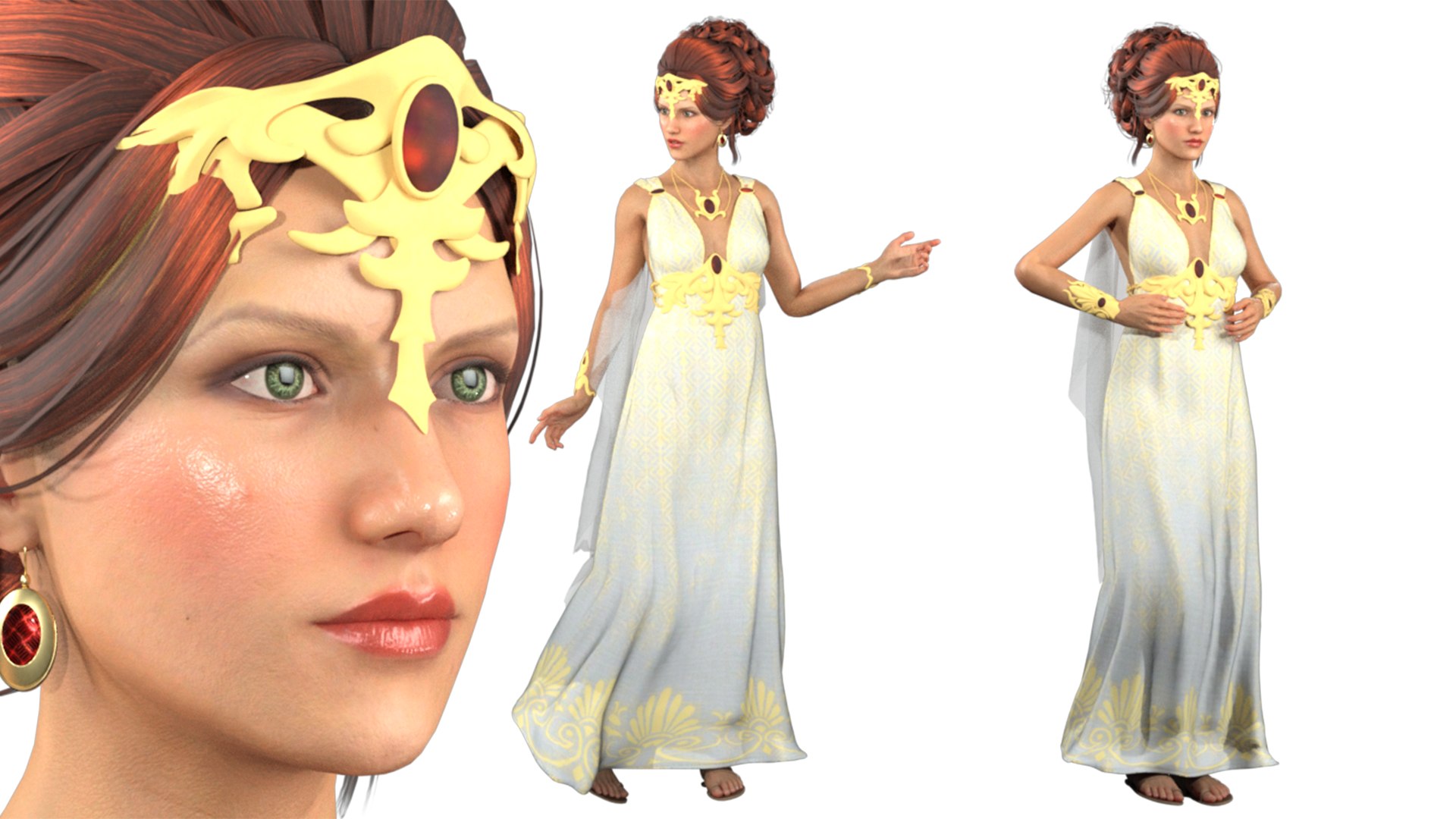 Realistic Rigged Priencess Girl Character 3D Model 3D - TurboSquid 2174475