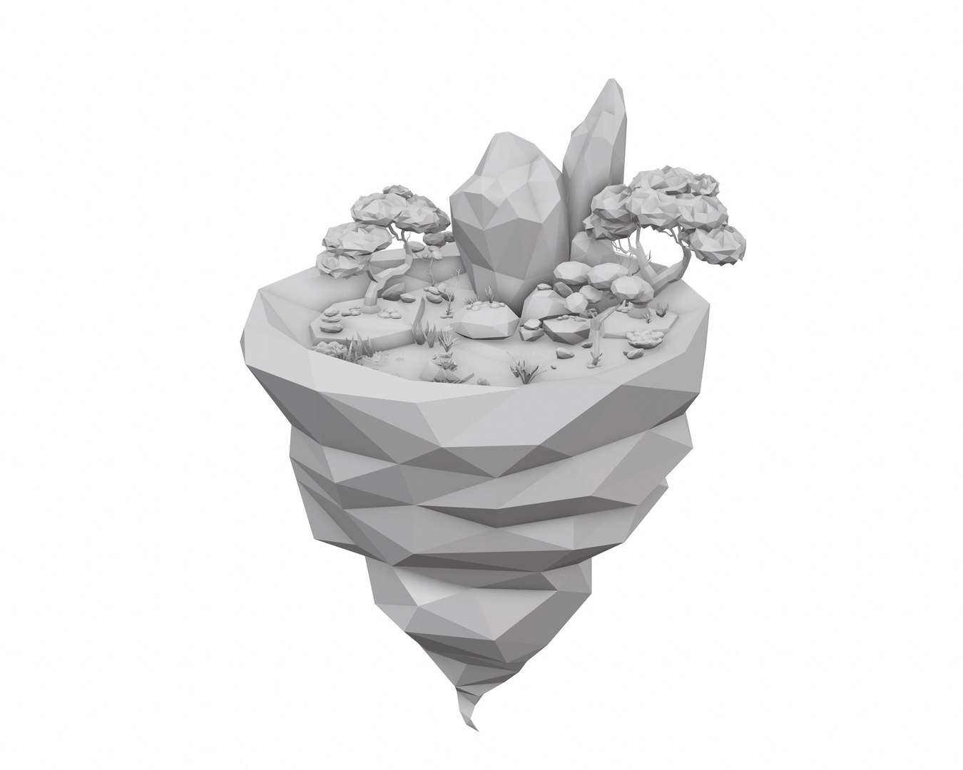 Cartoon Style Floating Island -Autumn -LOW POLY 3D model - TurboSquid ...